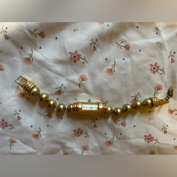 Accessories | Gold Pearl Carolee Swiss Quartz Watch | Poshmark